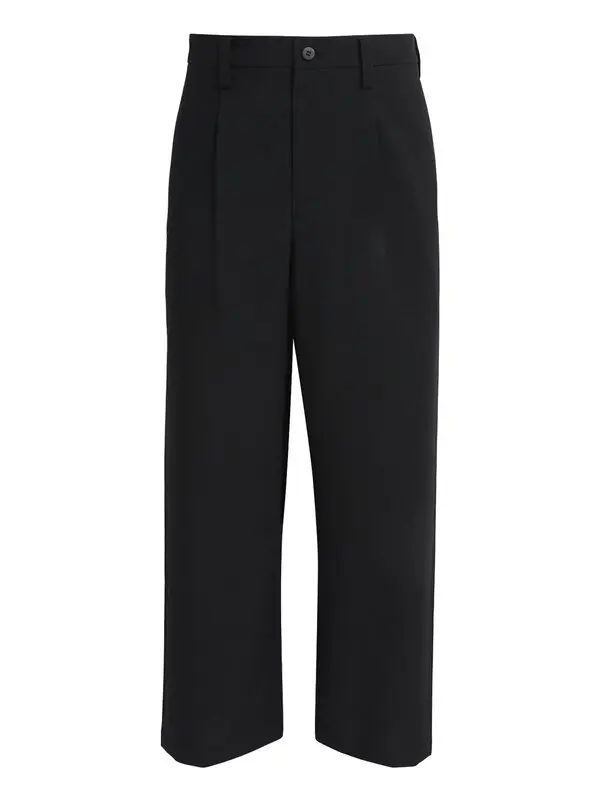 Issey Miyake Pleated Straight Trousers - Black