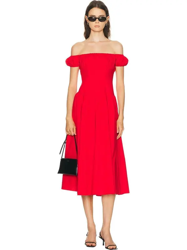 Caroline Constas Augusta Drop Waist Maxi Dress - High Risk Red