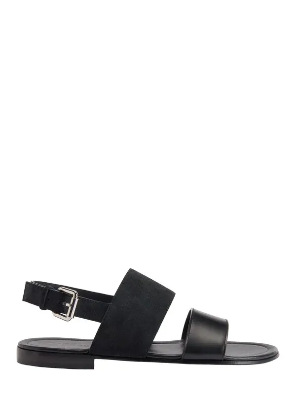 GIUSEPPE ZANOTTI Maratea Double-band Sandals - Black