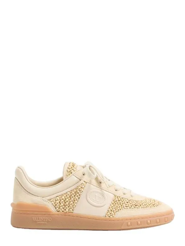 Valentino Garavani Upvillage Raffia Trainer - Beige/butter