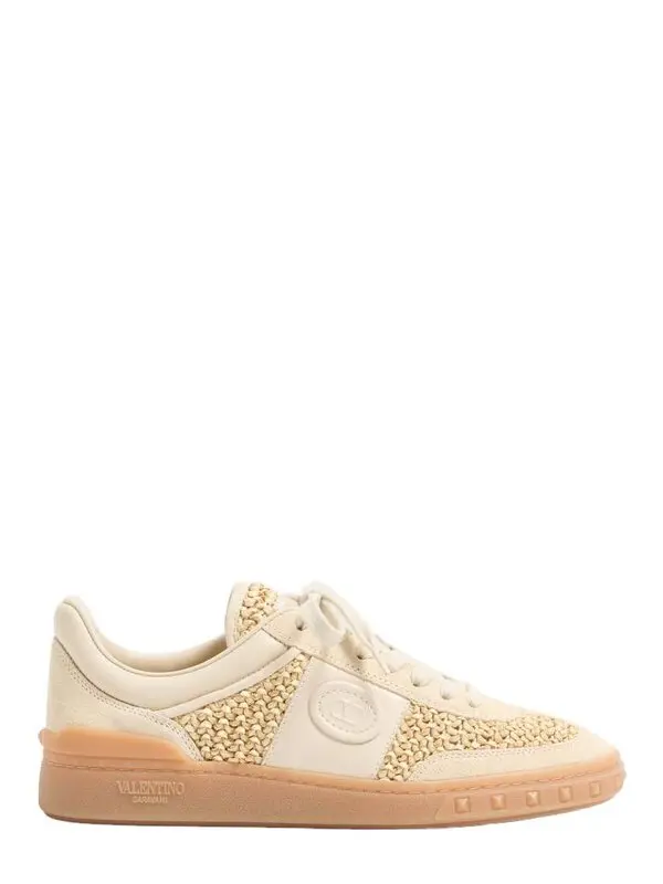 Valentino Garavani Upvillage Raffia Trainer - Beige/butter