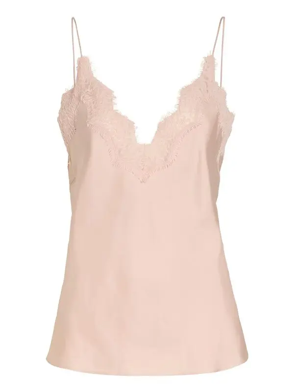 RÓHE Lace-trim Silk Camisole Top - Rose