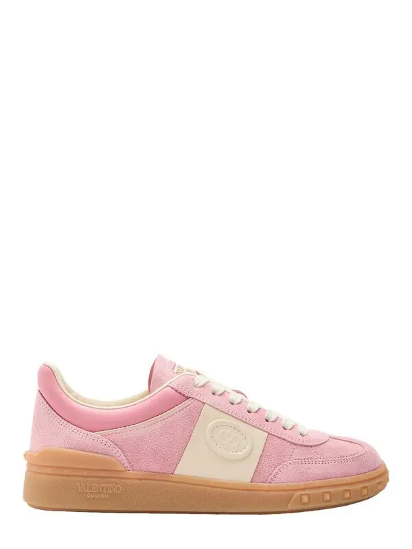 Valentino Garavani Panelled Suede Sneakers - Pink