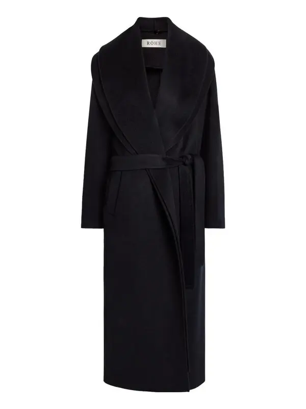 RÓHE Double-faced Wool And Cashmere-blend Coat - Navy