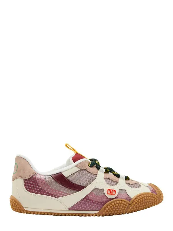 Valentino Garavani Amphibia Panelled Mesh Sneakers - Pink