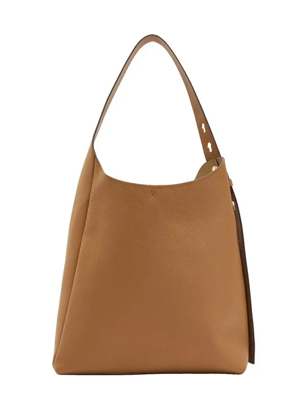 Tory Burch Romy Grained Leather Hobo Bag - Light Brown
