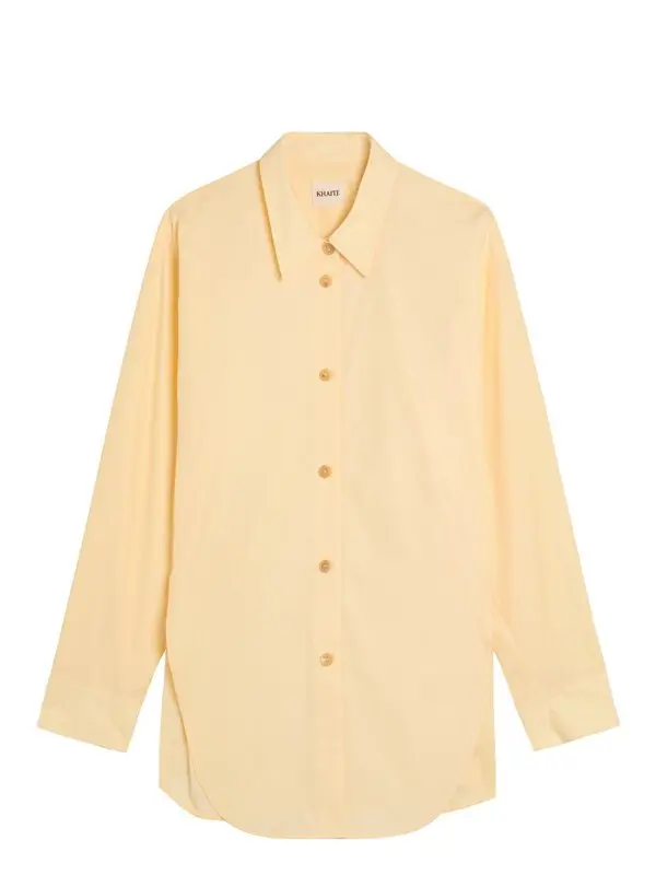 Khaite Goya Cotton-poplin Shirt - Yellow