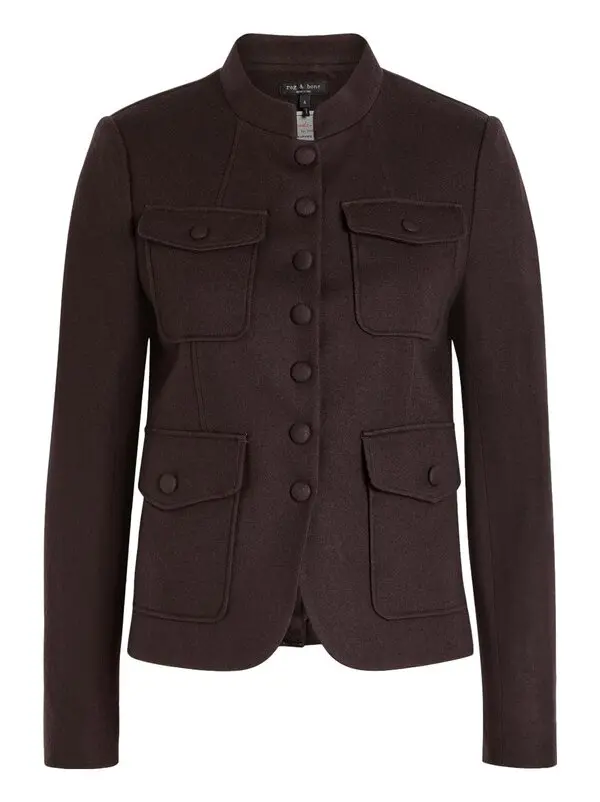 Rag & Bone Mercer Wool Jacket - Dark Brown