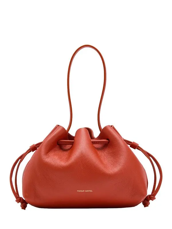 MANSUR GAVRIEL Drawstring Leather Pouch - Red