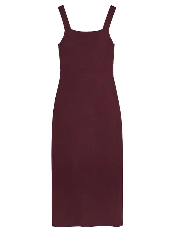 Khaite Dixi Stretch-knit Midi Dress - Bordeaux