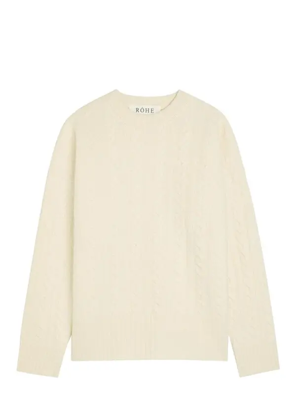 RÓHE Cable-knit Wool Jumper - Off White