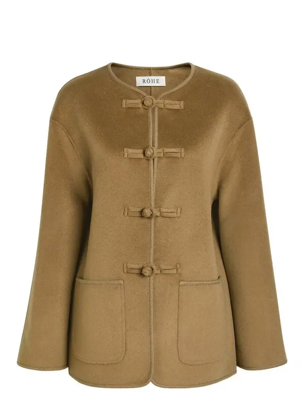 RÓHE Mandarin Wool And Cashmere-blend Jacket - Camel