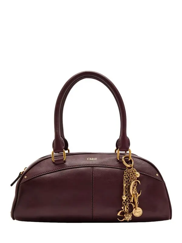 Chloé Icon East West Leather Shoulder Bag - Plum