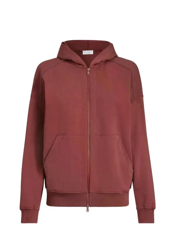 Brunello Cucinelli Zip-up Hoodie - Red