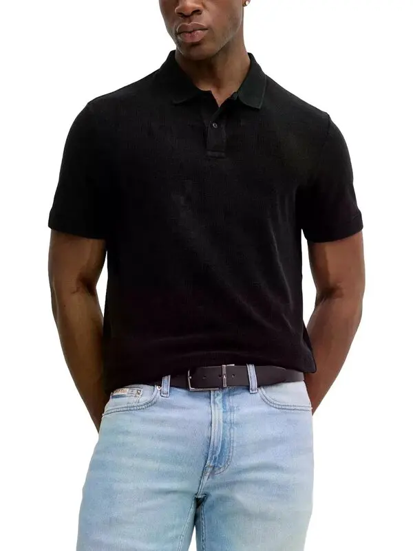 JOOP! Buttoned Polo Shirt - Black