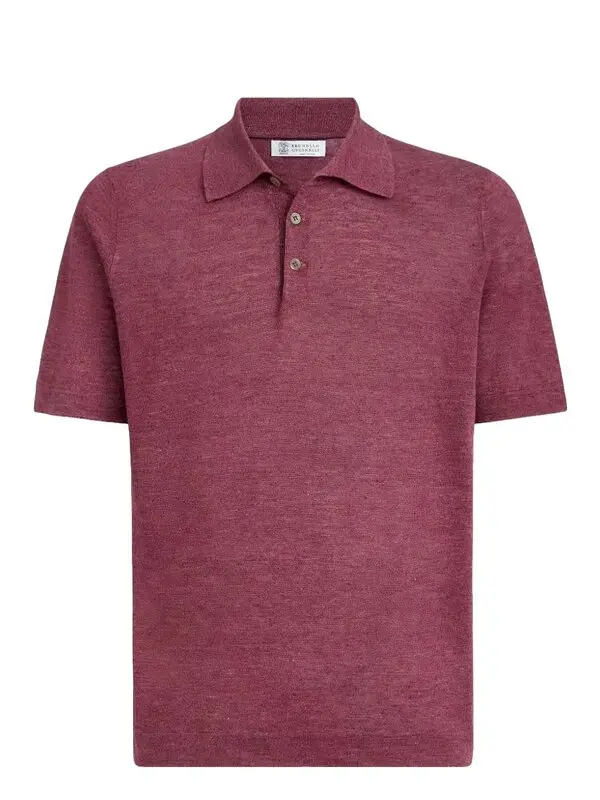Brunello Cucinelli Short-sleeve Polo Shirt - Red