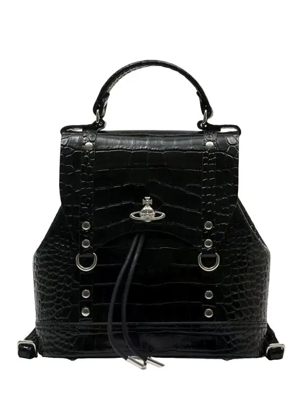VIVIENNE WESTWOOD Small Max Embossed Backpack - Black