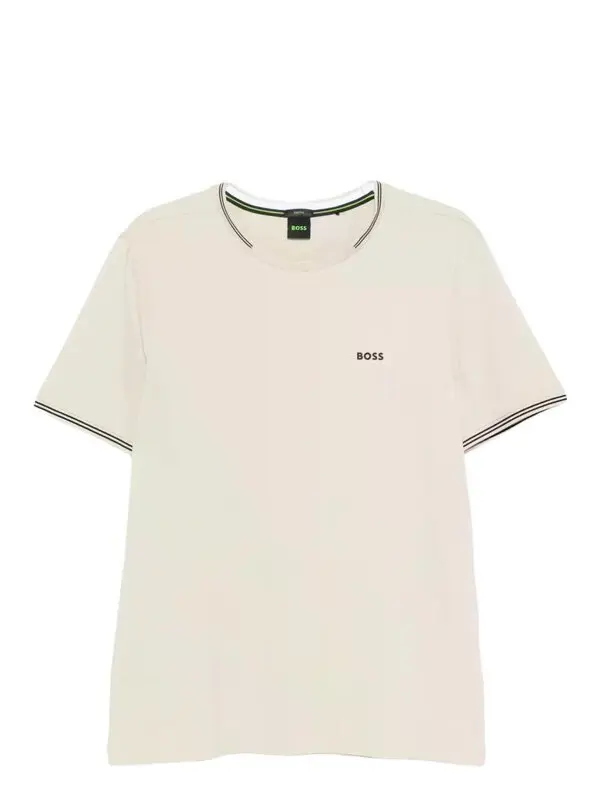 BOSS Striped Short-sleeve T-shirt - Neutrals