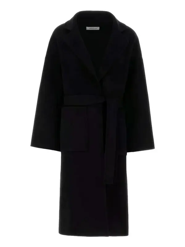 AFTERCOAT Belted Coat - Black
