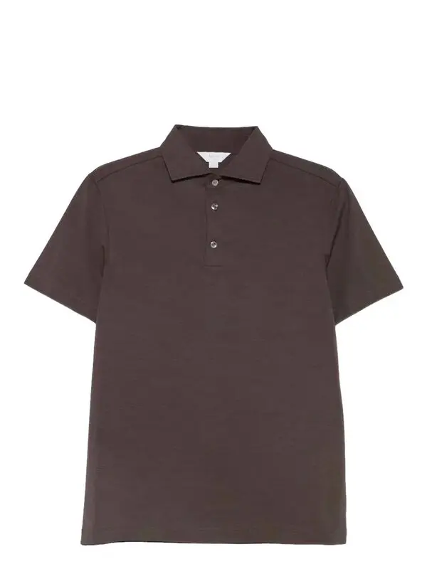 Malo Button-up Polo Shirt - Brown