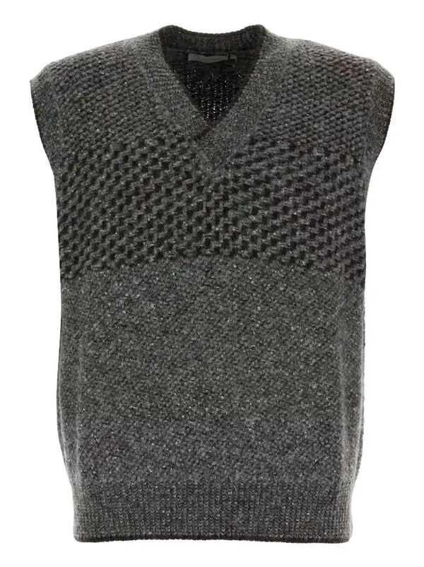 Canali V-neck Vest - Grey