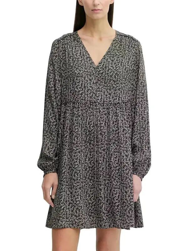 Marc O'polo Floral Print V-neck Dress - Black
