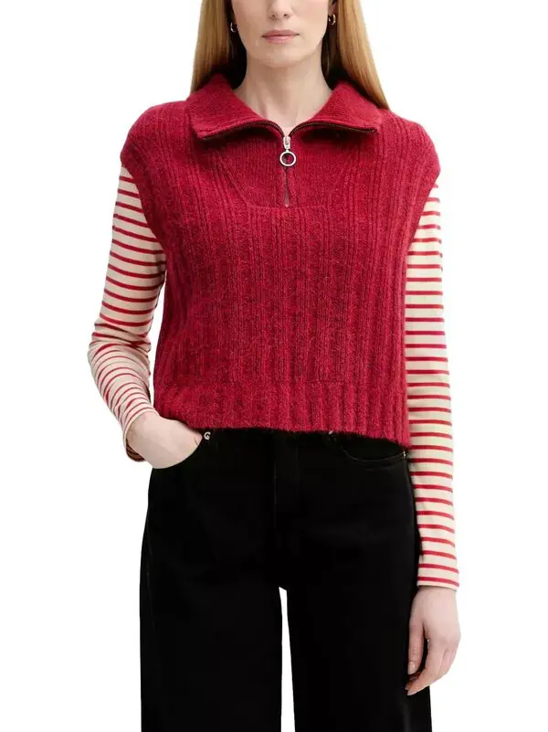 Marc O'polo Zip-neck Vest - Red