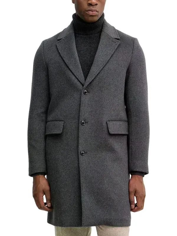 Sisley Single-breasted Coat - Grey