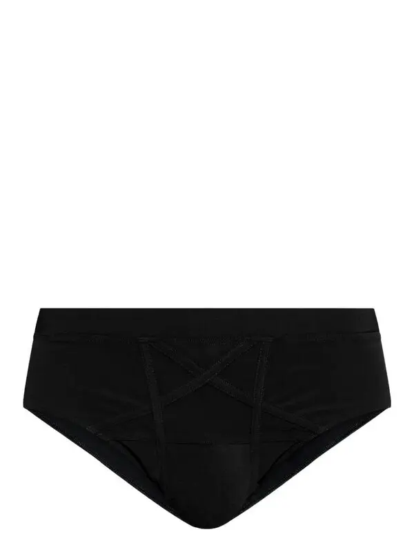 Rick Owens Pentagram Swim Trunks - Black