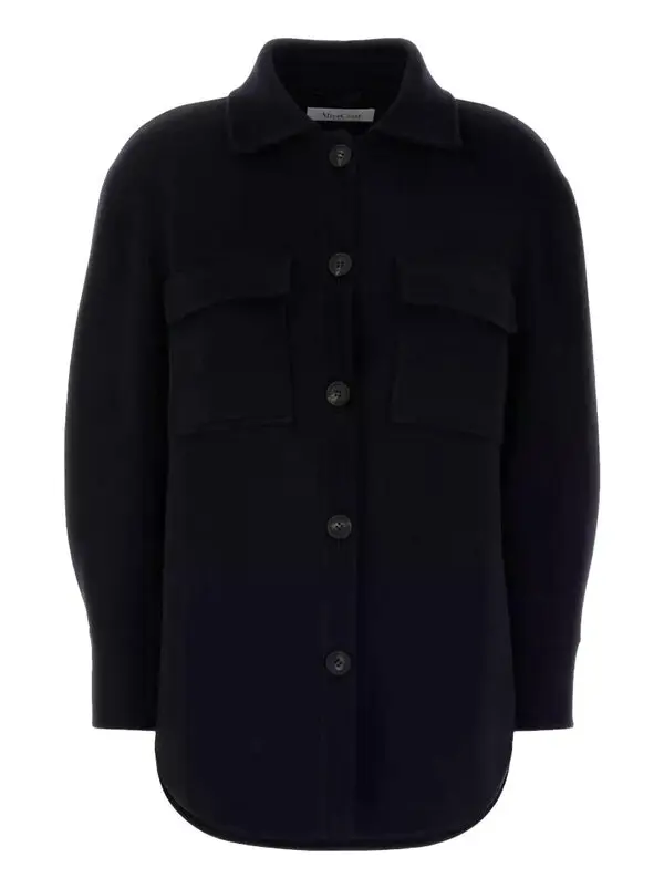 AFTERCOAT Buttoned Coat - Blue