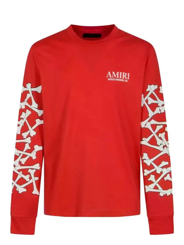 Amiri Printed-sleeves Sweater - Red