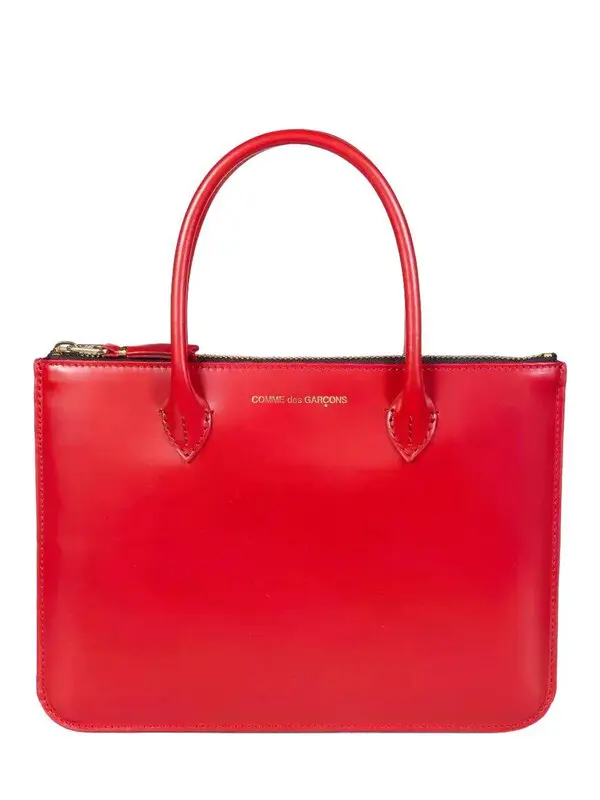 Comme Des Garçons Logo-detail Tote Bag - Red
