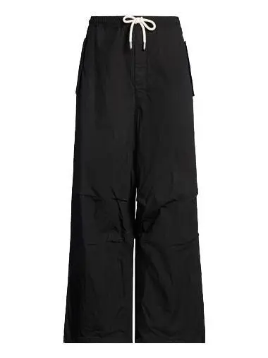 Emporio Armani Wide-leg Ripstop Trousers - Black