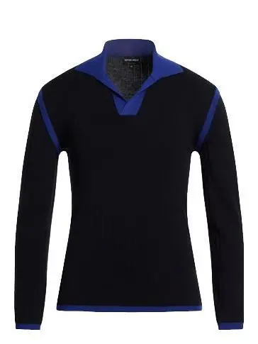Giorgio Armani Virgin Wool V-neck Sweater - Blue
