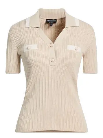 Emporio Armani Icon Short Sleeve Sweater - Beige