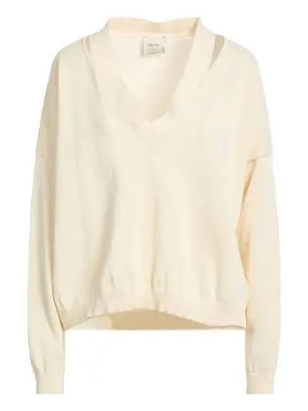 ALYSI Sweater In Ivory Cotton - White