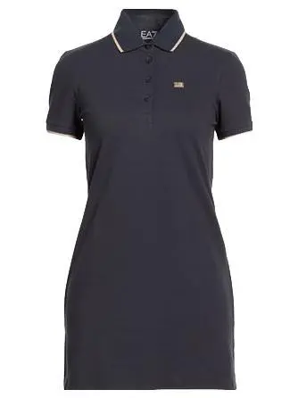 EA7 Piqué T-shirt Mini Dress - Blue