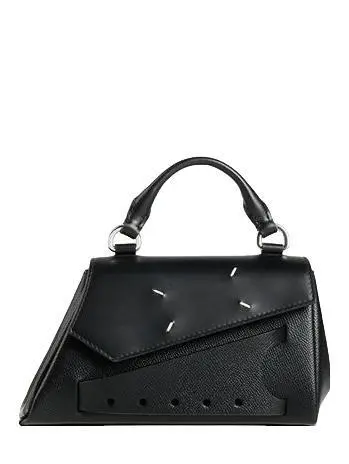 MAISON MARGIELA Flap Bag In Leather With Appliqués - Black