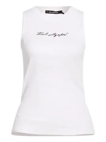 Karl Lagerfeld Organic Cotton And Elastane T-shirt - White