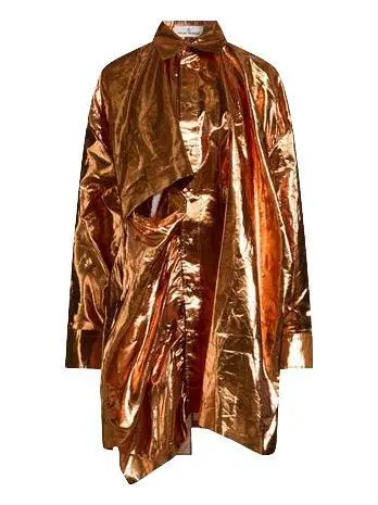 VIVIENNE WESTWOOD Oversized Metallic Lamé Shirt - Orange