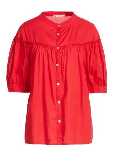 LE STREGHE Woven Cotton Shirt - Red