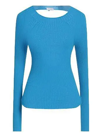 LIU •JO Knitted Open-back Sweater - Blue
