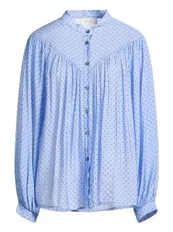 SOUVENIR Polka Dot Crepe Shirt - Blue