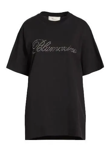 Blumarine Oversized T-shirt With Appliqués - Black