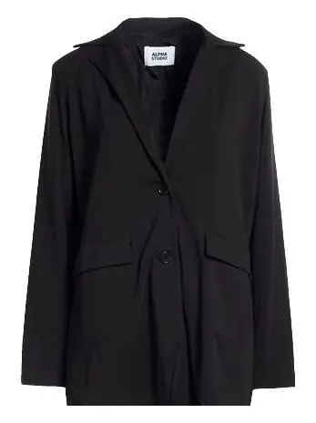 Alpha Studio Single-breasted Blazer - Black