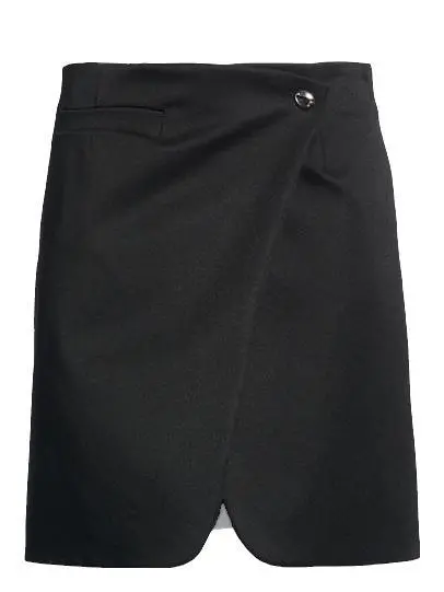 Coperni Mini Wrap Skirt In Recycled Polyester - Black