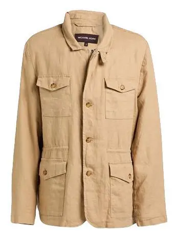 Michael Kors Linen Safari Jacket - Beige