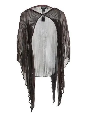 Giorgio Armani Viscose, Silk, And Metallic Fiber Cape - Brown
