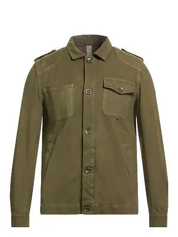 DISTRETTO 12 Military Cotton-elastane Gabardine Jacket - Green