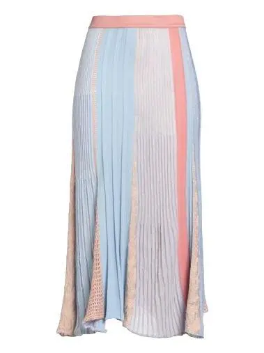 ROBERTO COLLINA Knitted Flared Midi Skirt - Blue